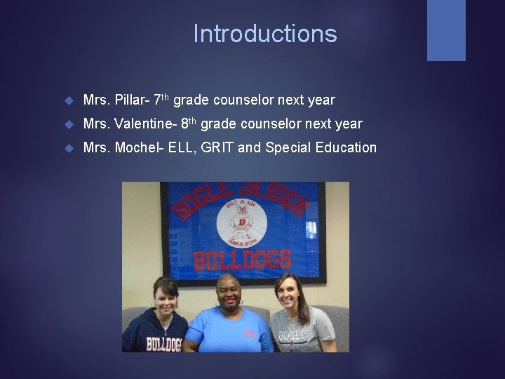 BOGLE JUNIOR HIGH 2020 2021 REGISTRATION PRESENTATION Introductions