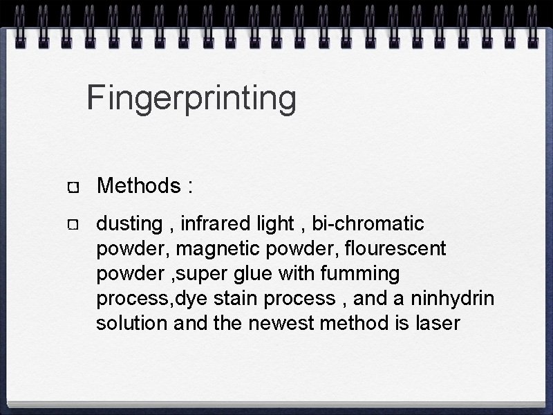 Nathaniel Gearles Fingerprinting Fingerprinting Different Types of ...