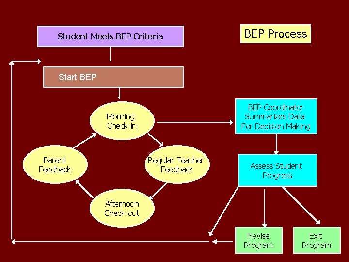 The Behavior Education Program BEP An additional intervention