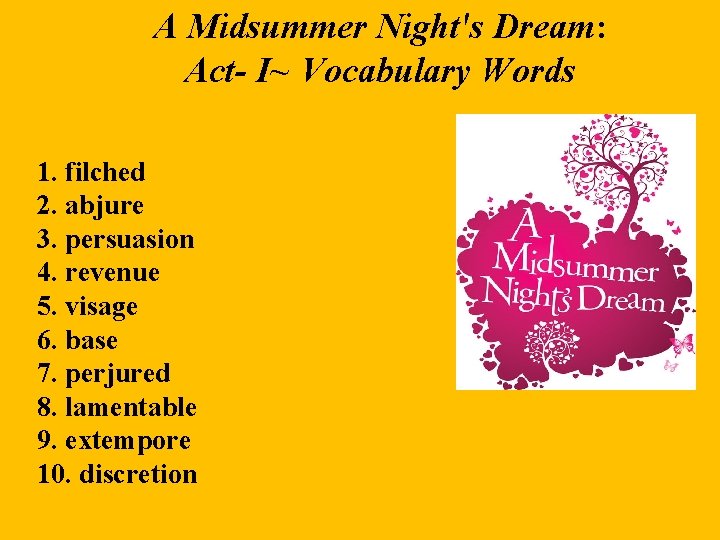 A Midsummer Nights Dream Dramatis Personae the characters