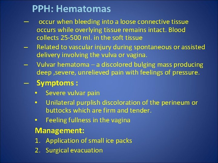 Postpartum Hemorrhage Background Physiologic changes during pregnancy ...