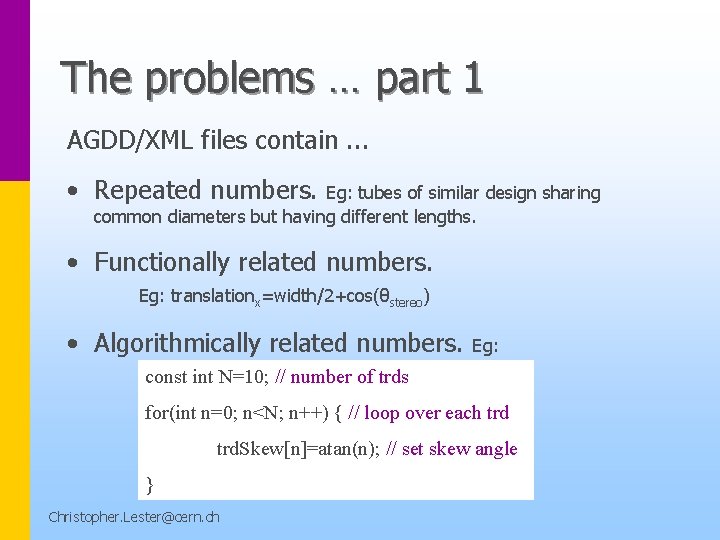 An AGDD Xml File Builder Christopher Lestercern ch