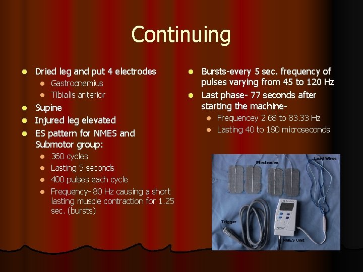 Effects of Neuromuscular Electrical Stimulation on Ankle Swelling