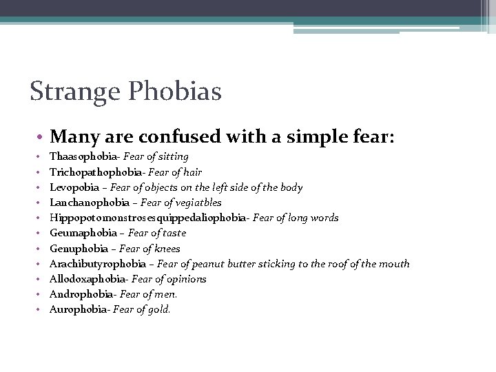 Abnormal Psychology Phobias Definition and Causes Phobia An