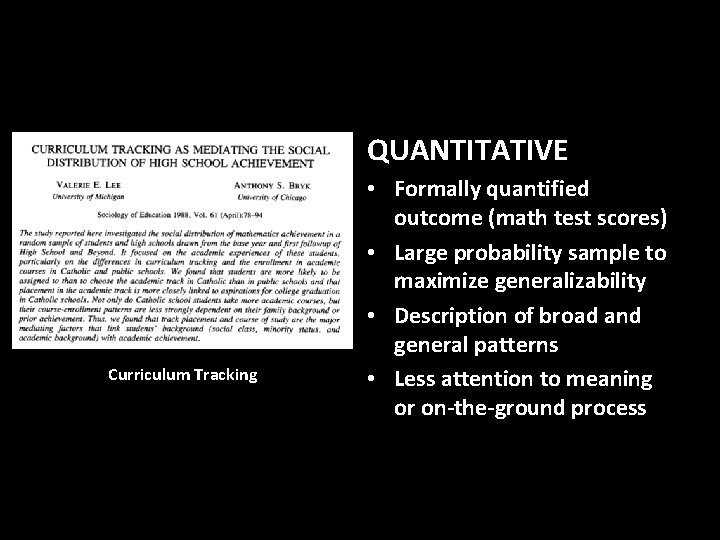 Research Designs in Education Qualitative vs Quantitative Experiments