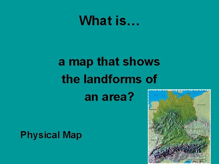 What is a map that shows the boundaries