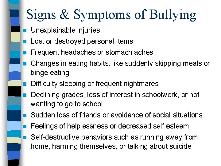 The Downlow on Bullying A Quick Overview of