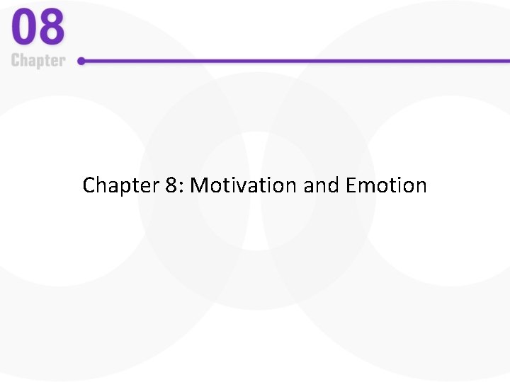 Chapter 8 Motivation and Emotion Learning Outcomes Define