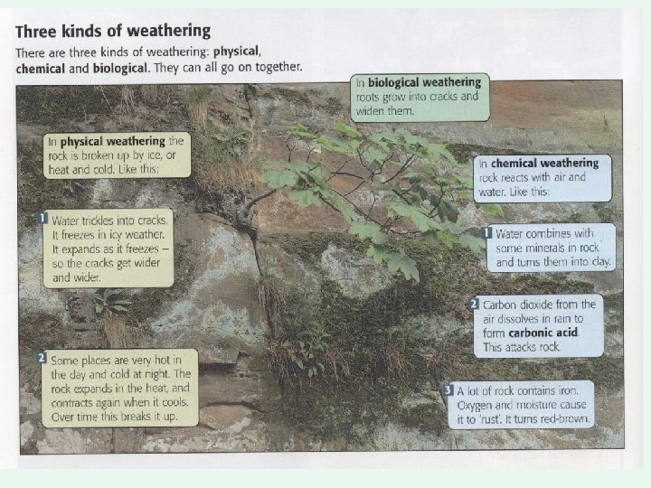 Weathering How did this happen to the rock