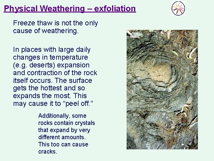 Weathering How did this happen to the rock