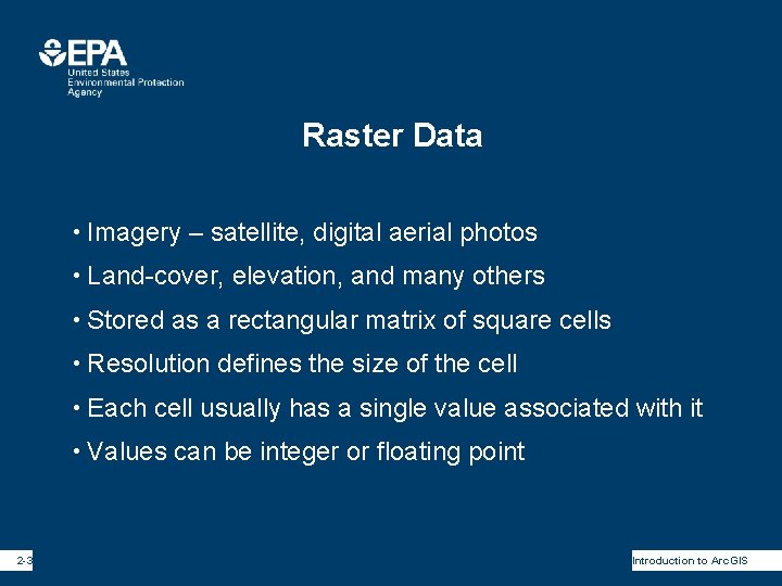 Introduction to Arc GIS for Environmental Scientists Module