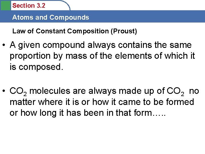Section 3 1 The Elements Objectives 1 To