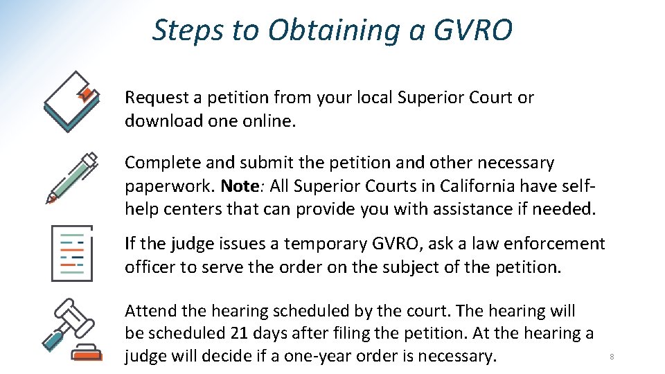 The Gun Violence Restraining Order A Violence Prevention