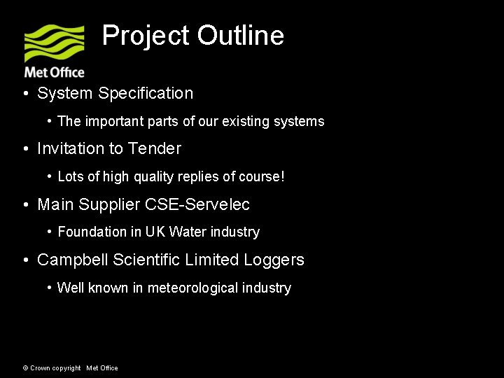 New UK AWS System Ongoing Work Mike Molyneux