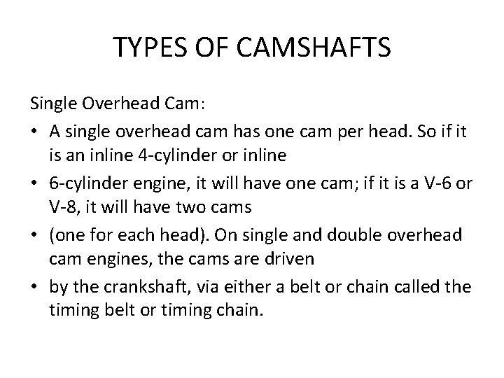 DEVELOPMENT OF INTERACTIVE CAMSHAFT DESIGN TOOL ABSTRACT Camshafts