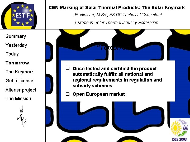 CEN Marking of Solar Thermal Products The Solar