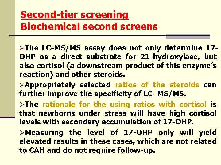 Screening for hypotyreosis and congenital adrenal hyperplasia CAH
