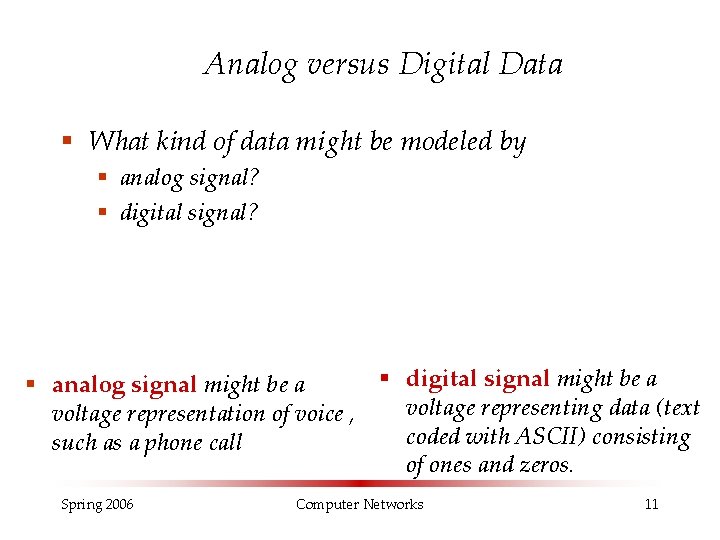 Computer Networks Chapter 3 Time and Frequency Domain