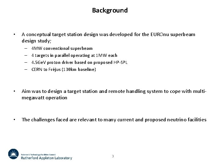 Target Station Design for Neutrino Superbeams Dan Wilcox