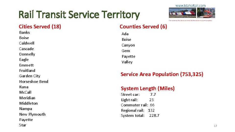 Rail Transit A New Path Forward for Boise