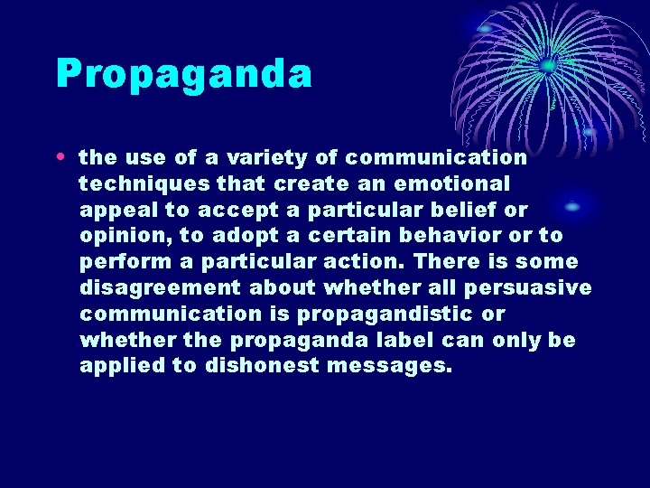 Propaganda Techniques Video of techniques Propaganda the use