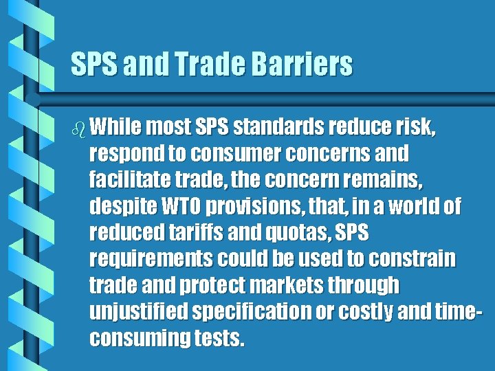 International Food safety Sanitary Phytosanitary and Regulatory Framework