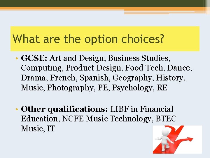 There is a broad range of subjects to