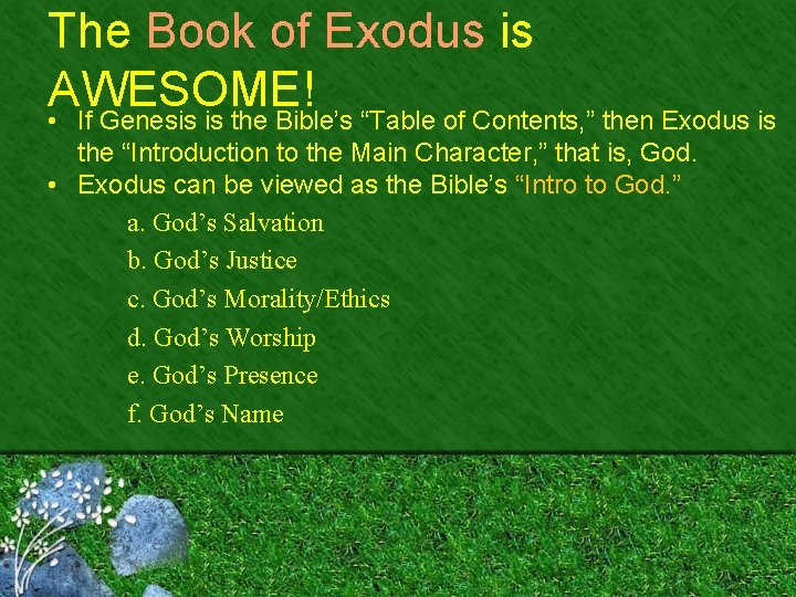 LIFE JOURNEY An Overview of Exodus Facts about