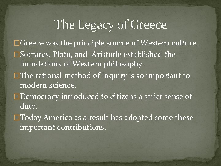 Chapter 1 Section 2 The Civilization of the