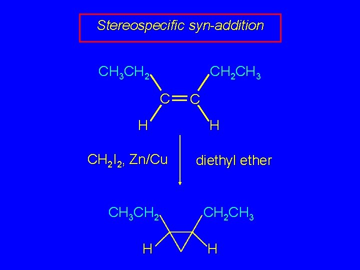 Organozinc Reagent Iodomethylzinc iodide formed by reaction of