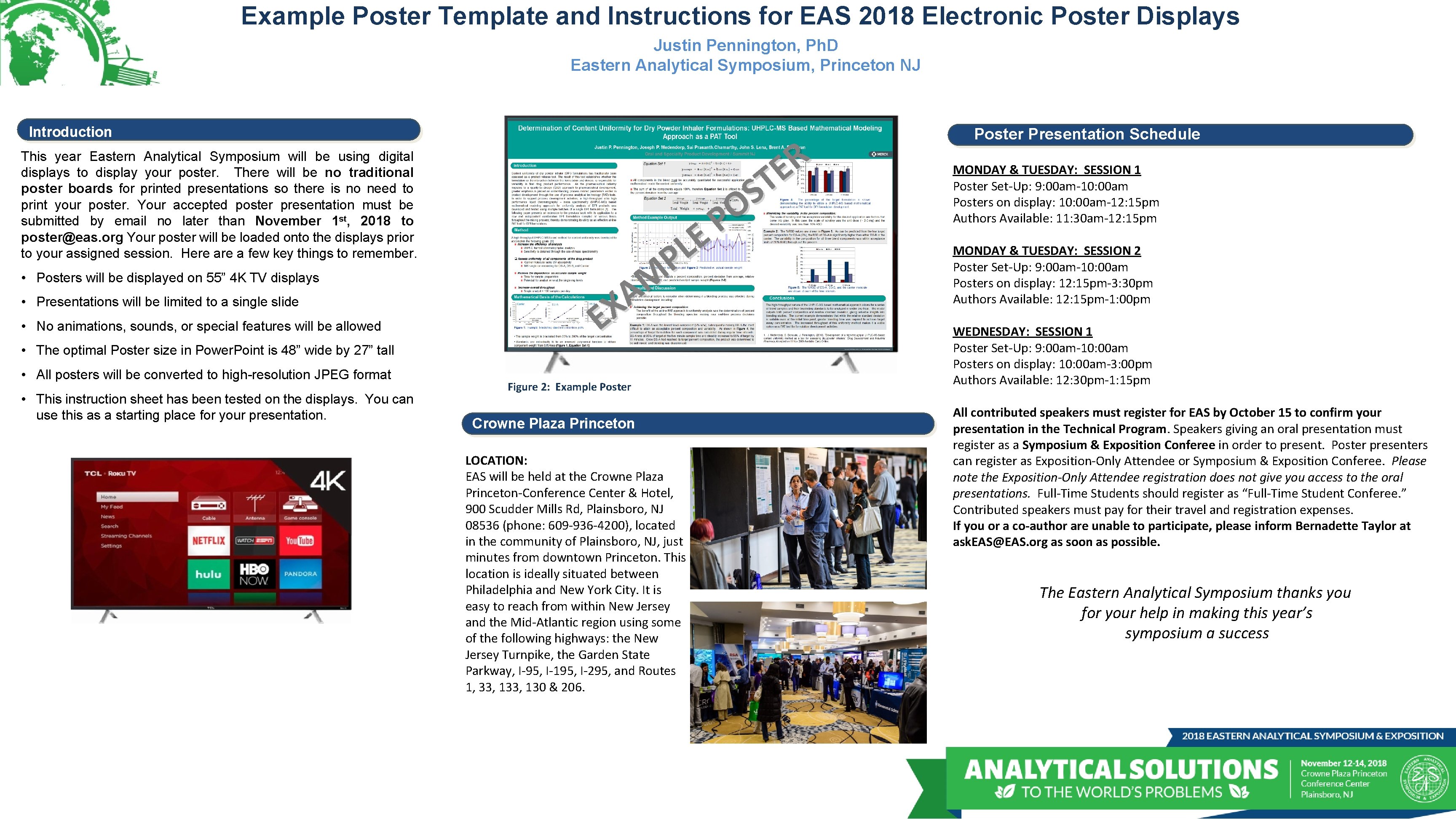 Example Poster Template and Instructions for EAS 2018