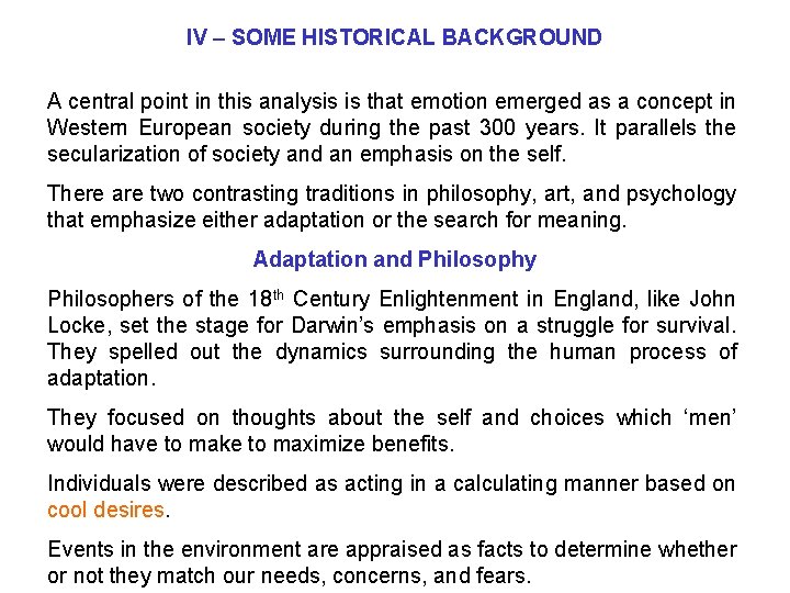 PSYC 18 Psychology of Emotion Lecture 4 Professor