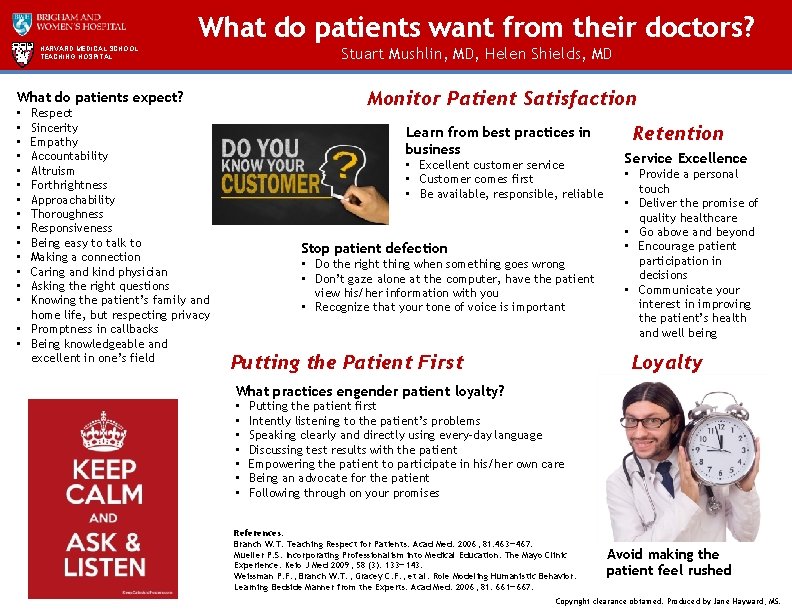 What do patients want from their doctors Stuart
