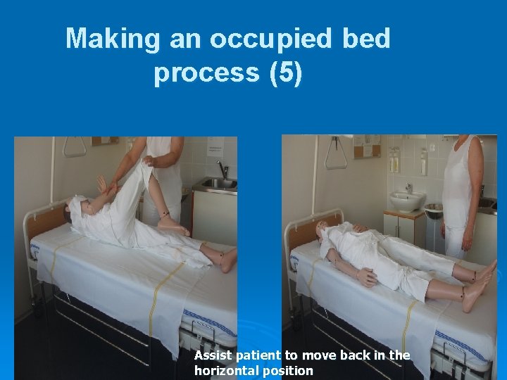 Making hospital beds 2 occupied bed Hospital bed