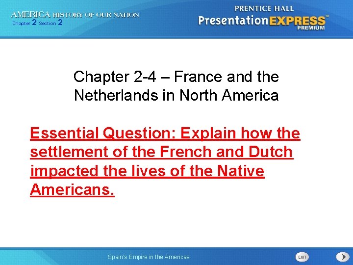 Chapter 2 Section 2 Chapter 2 4 France
