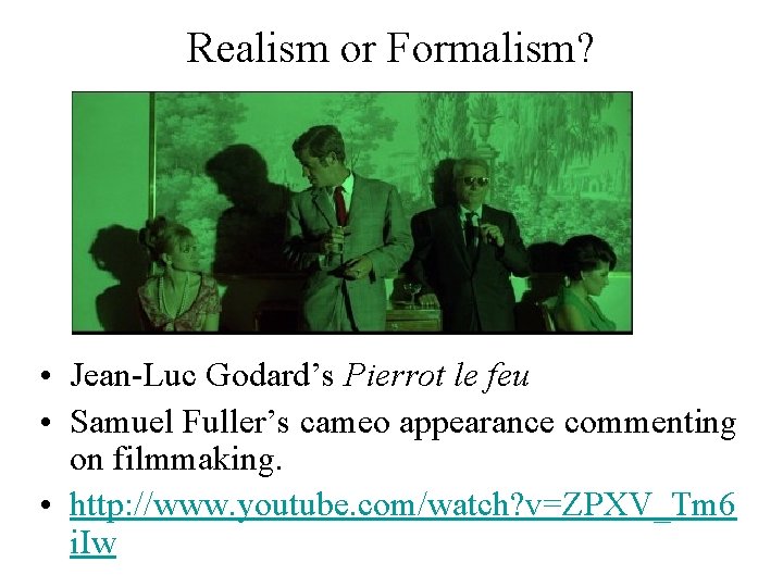 New Wave Cinema Film Realism and Formalism Table