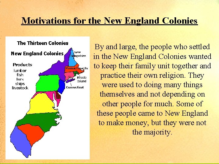 13 Original Colonies Part 1 Coming to America
