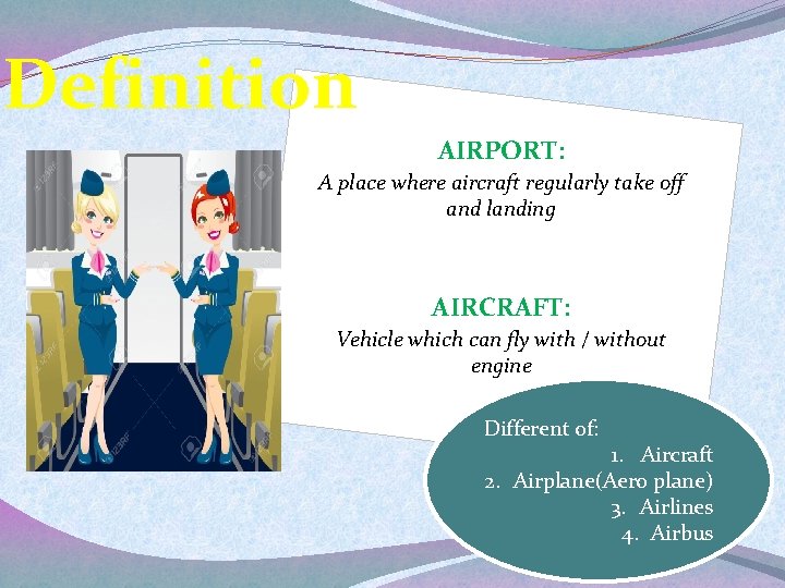 VOCABUL ARY AIRPORT AIRCRAFT C O N T