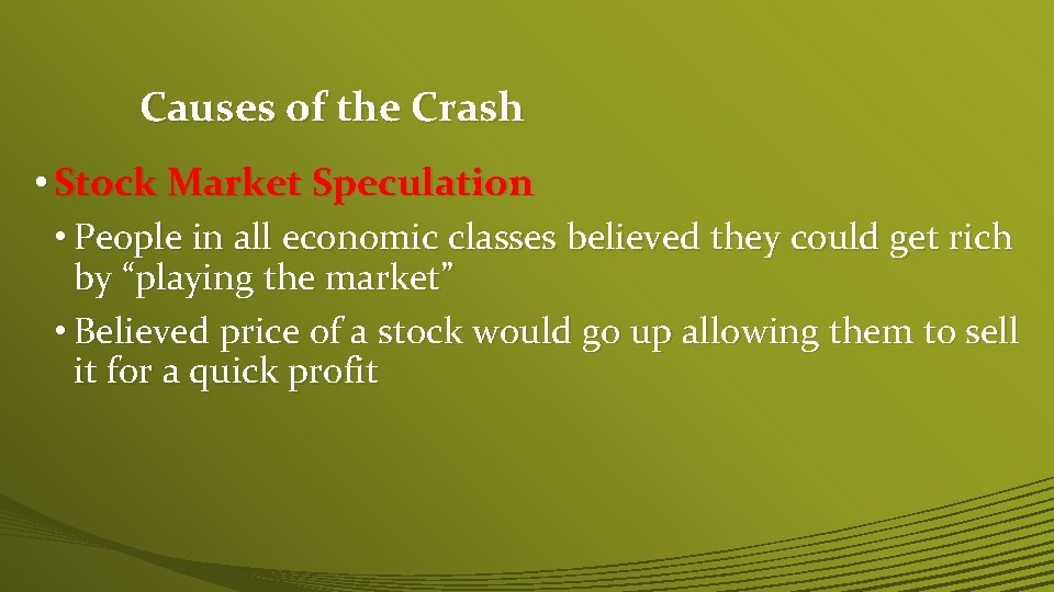 Chapter 24 The Great Depression and the New