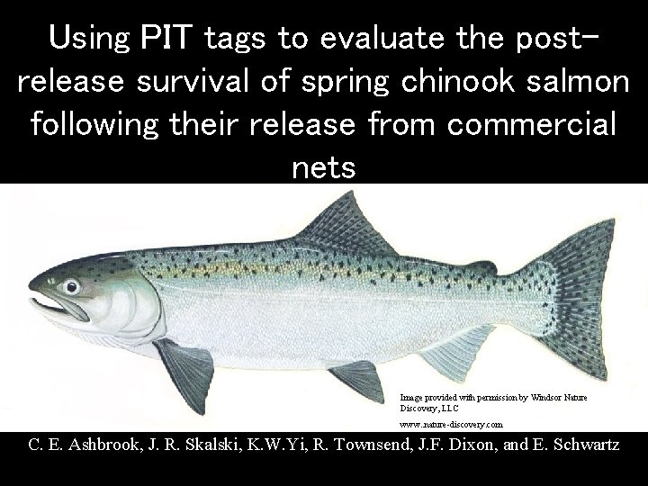 Using PIT tags to evaluate the postrelease survival