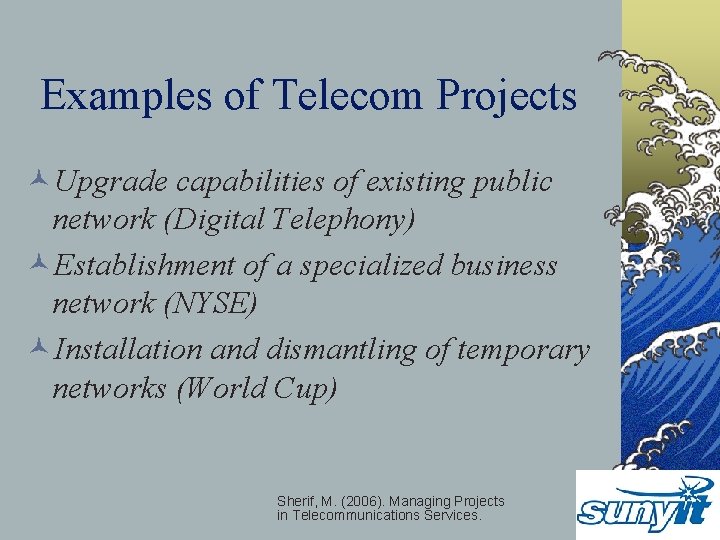 Telecommunications Project Management Week 1 Introduction Who I