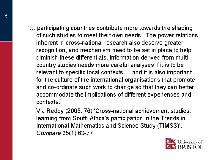 Michael Crossley Professor of Comparative and International Education