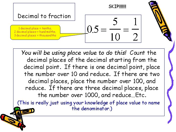 Fractions Decimals and Percents Parts of the whole