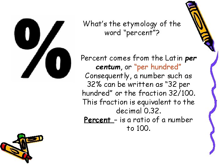 Fractions Decimals and Percents Parts of the whole