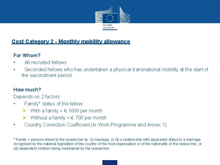 FINANCE AND BUDGET Research Executive Agency Marie Curie