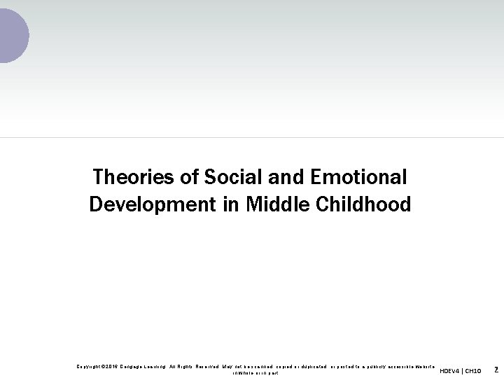 10 Middle Childhood Social and Emotional Development Copyright
