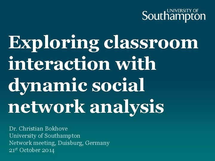Exploring classroom interaction with dynamic social network analysis
