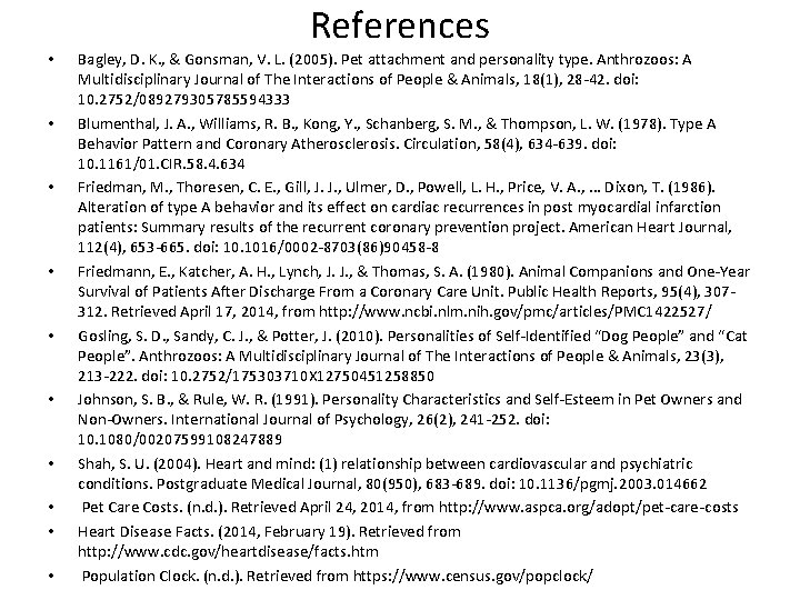 Personality Types and their Relation to Pet Preference