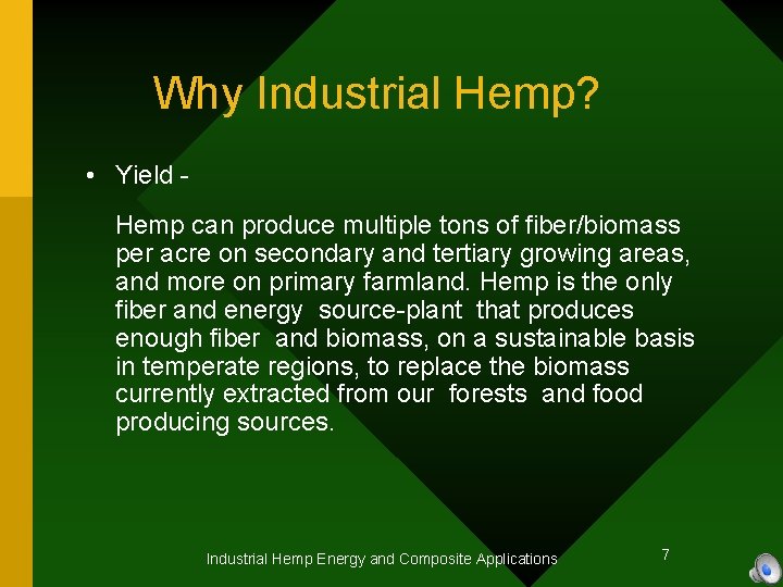 Fibre Alternatives Industrial Hemp Sustainability Report By David