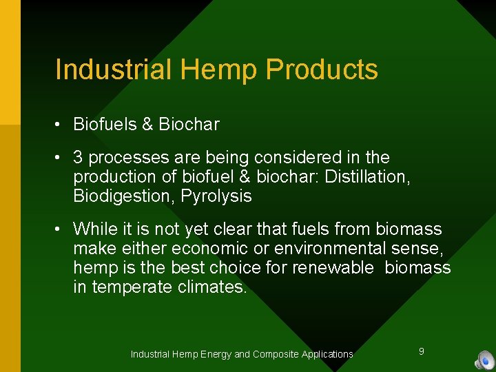 Fibre Alternatives Industrial Hemp Sustainability Report By David